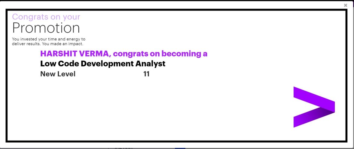 Harshit Verma on LinkedIn: #promotion #accentureindia #analyst Harshit Verma on LinkedIn: #promotion #accentureindia #analyst