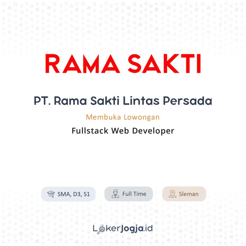 Loker Jogja ID on LinkedIn: Lowongan Kerja Fullstack Web Developer di ... Loker Jogja ID on LinkedIn: Lowongan Kerja Fullstack Web Developer di ...