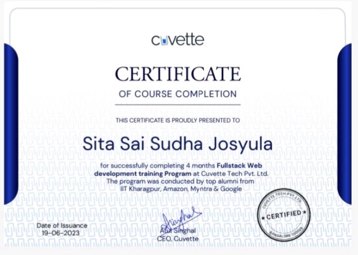 Sita sai sudha Josyula on LinkedIn: #mernstack #webdevelopment # ... Sita sai sudha Josyula on LinkedIn: #mernstack #webdevelopment # ...