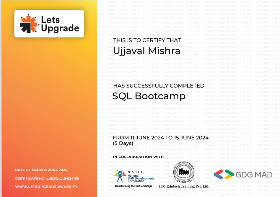 Ujjaval Mishra on LinkedIn: #letsupgrade #sql Ujjaval Mishra on LinkedIn: #letsupgrade #sql