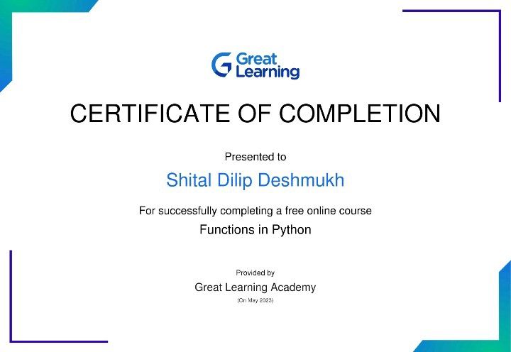 Shital Deshmukh on LinkedIn: #learning #functions #pythonprogramming # ... Shital Deshmukh on LinkedIn: #learning #functions #pythonprogramming # ...