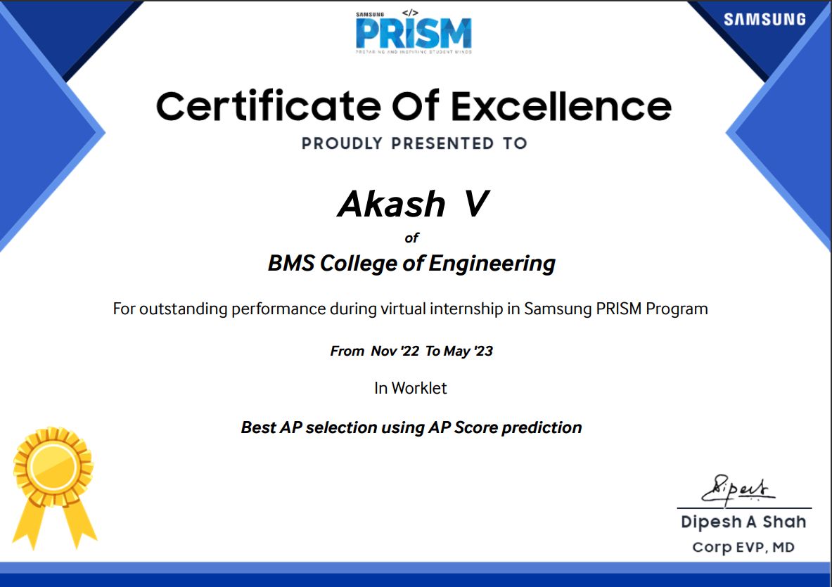 Akash V on LinkedIn: Hello connections ! Thrilled to announce that our ... Akash V on LinkedIn: Hello connections ! Thrilled to announce that our ...
