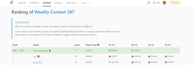 Amit Jahagirdar on LinkedIn: Solved 2/4 problems in leetcode weekly ... Amit Jahagirdar on LinkedIn: Solved 2/4 problems in leetcode weekly ...