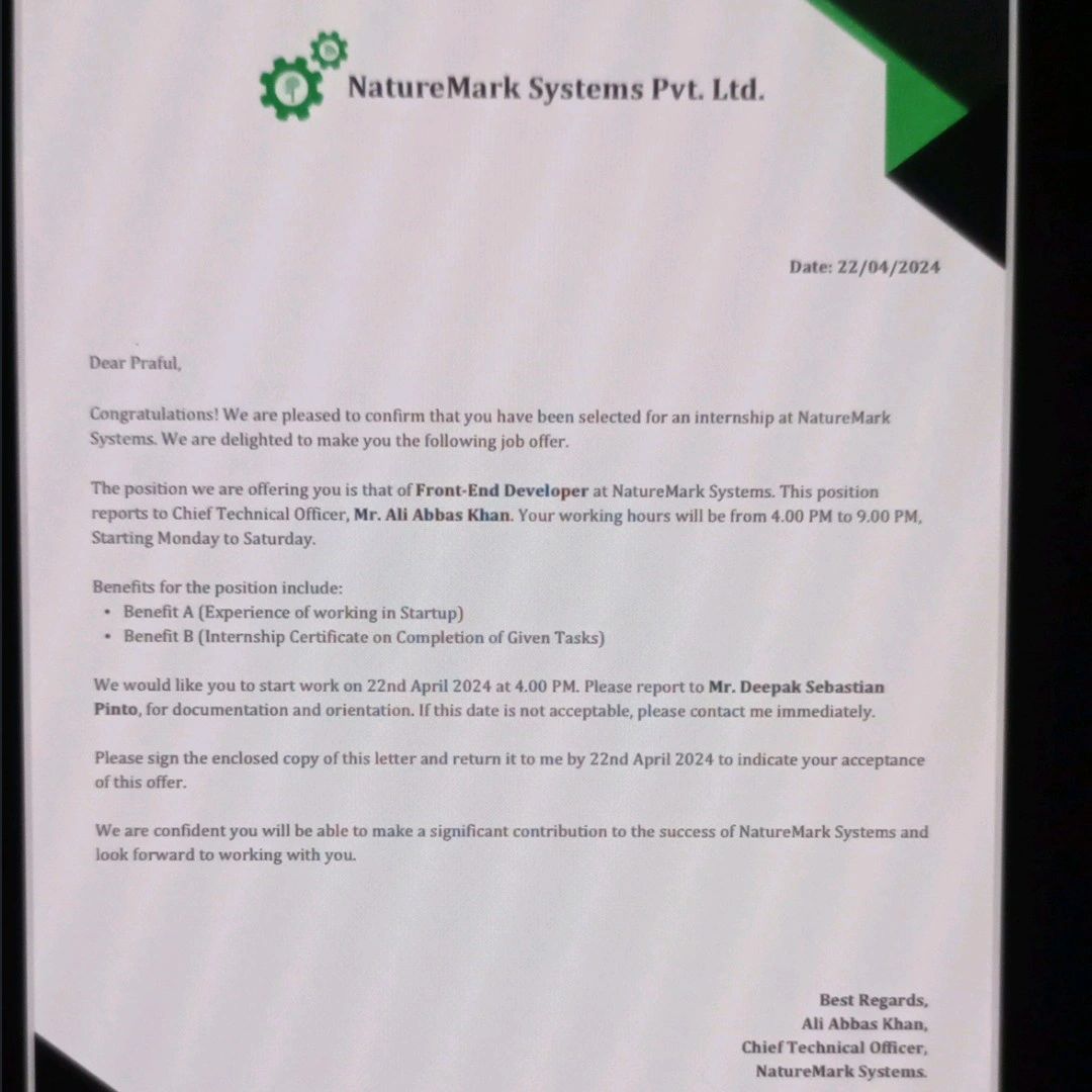 Praful Chandan Reddy S on LinkedIn: #naturemarksystems # ... Praful Chandan Reddy S on LinkedIn: #naturemarksystems # ...