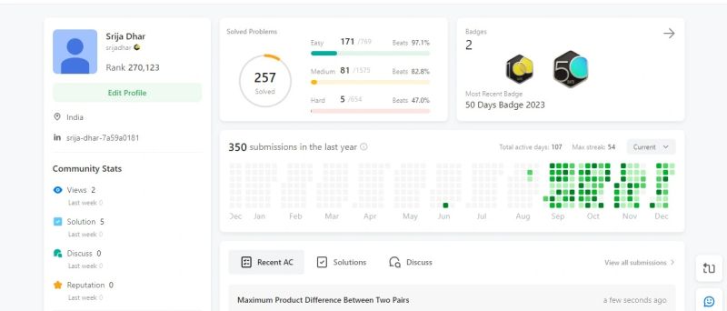 Solving LeetCode problems with Bosscoder Academy | Srija Dhar posted on ... Solving LeetCode problems with Bosscoder Academy | Srija Dhar posted on ...