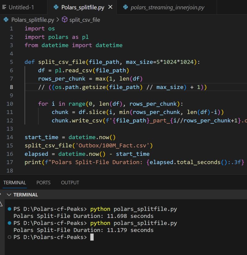 Polars file splitting script by Bing Chat | Max Yu posted on the topic ... Polars file splitting script by Bing Chat | Max Yu posted on the topic ...