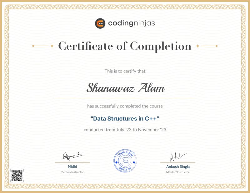 Shanawaz Alam on LinkedIn: #codingninjas #dsa #cplusplus #codinglife # ... Shanawaz Alam on LinkedIn: #codingninjas #dsa #cplusplus #codinglife # ...