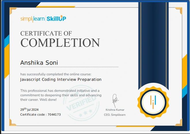 Anshika Soni on LinkedIn: javascript coding interview preparation Anshika Soni on LinkedIn: javascript coding interview preparation