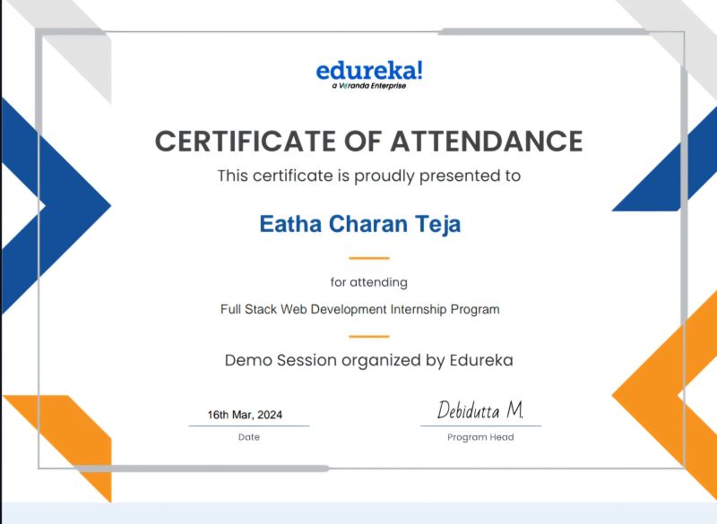 Eatha Charan Teja on LinkedIn: #edureka Eatha Charan Teja on LinkedIn: #edureka