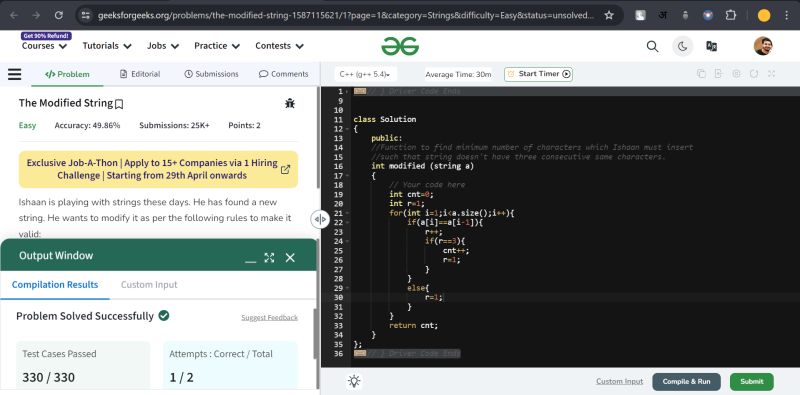 Srinath Kumar on LinkedIn: #codingchallenge #geekforgeeks #progress # ... Srinath Kumar on LinkedIn: #codingchallenge #geekforgeeks #progress # ...