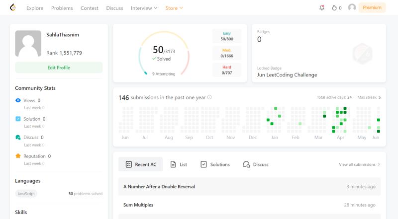 Sahla Thasnim on LinkedIn: #leetcode #beginnercoder Sahla Thasnim on LinkedIn: #leetcode #beginnercoder