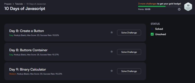 Anaranyo Sarkar on LinkedIn: #hackerrank #javascript #10daysofjavascript Anaranyo Sarkar on LinkedIn: #hackerrank #javascript #10daysofjavascript