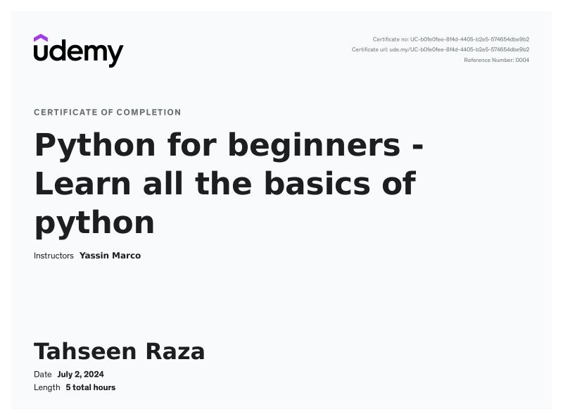 Tahseen Raza on LinkedIn: #python #programming #learning #udemy # ... Tahseen Raza on LinkedIn: #python #programming #learning #udemy # ...