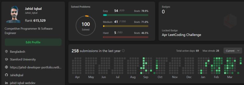 Jahid Iqbal on LinkedIn: #coding #algorithms #datastructures #leetcode Jahid Iqbal on LinkedIn: #coding #algorithms #datastructures #leetcode