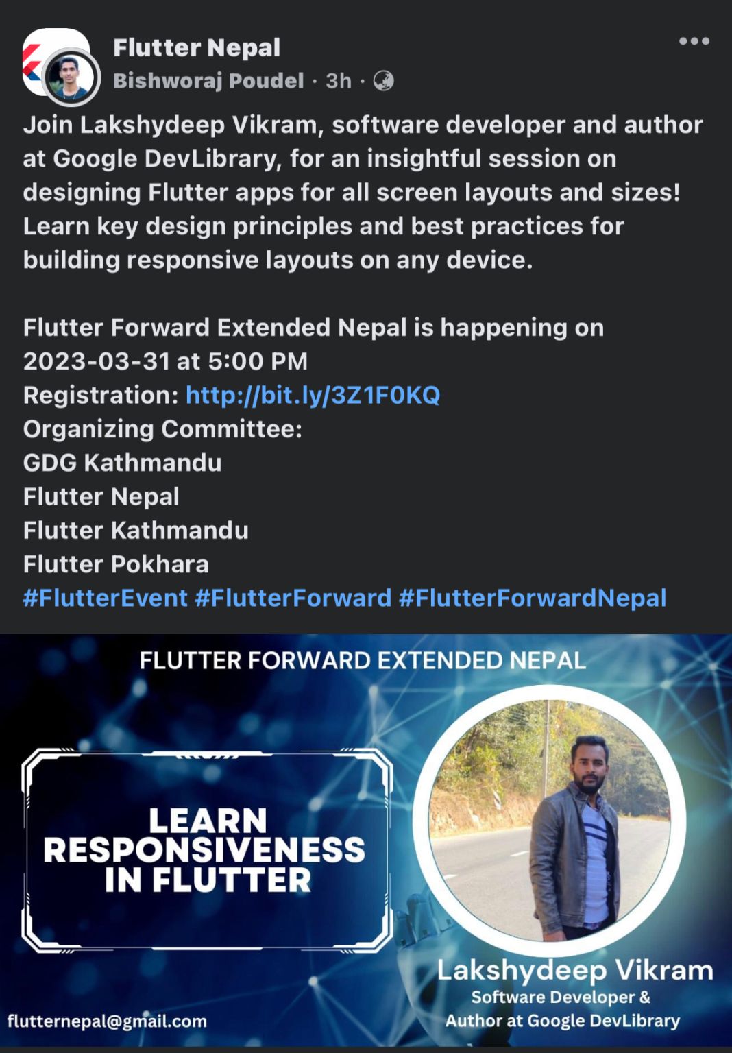 Lakshydeep Vikram S. on LinkedIn: #flutter #event #online # ... Lakshydeep Vikram S. on LinkedIn: #flutter #event #online # ...