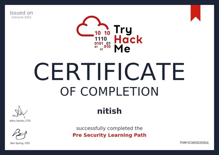 Nitish Jangra on LinkedIn: #tryhackme #hackers #websecurity Nitish Jangra on LinkedIn: #tryhackme #hackers #websecurity