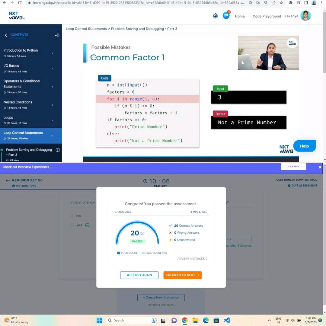 Lavanya Gopagoni on LinkedIn: #day6 #pythoncoding #ccbp #nxtwave # ... Lavanya Gopagoni on LinkedIn: #day6 #pythoncoding #ccbp #nxtwave # ...