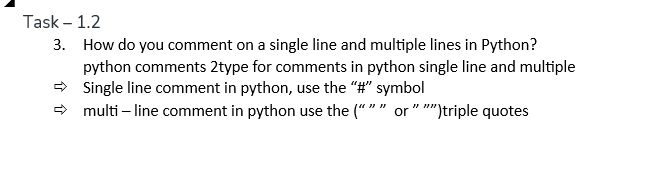 UDAVALAPATI SURESH on LinkedIn: Task - 1.2 1. How do you comment on a ... UDAVALAPATI SURESH on LinkedIn: Task - 1.2 1. How do you comment on a ...