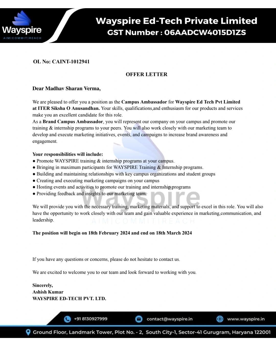 Madhav Sharan Verma on LinkedIn: Hey connection...I got this opportunity!!! Madhav Sharan Verma on LinkedIn: Hey connection...I got this opportunity!!!