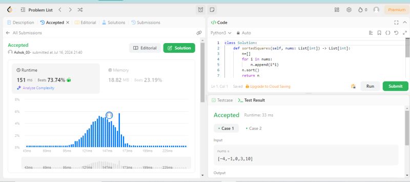 Sadhu Ashok on LinkedIn: 🚀 LeetCode 977: Squares of a Sorted Array 🚀 ... Sadhu Ashok on LinkedIn: 🚀 LeetCode 977: Squares of a Sorted Array 🚀 ...