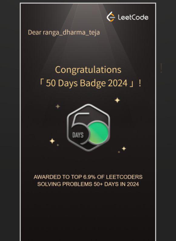 Ranga Dharma Teja Kuntumalla on LinkedIn: #leetcode #codingjourney # ... Ranga Dharma Teja Kuntumalla on LinkedIn: #leetcode #codingjourney # ...