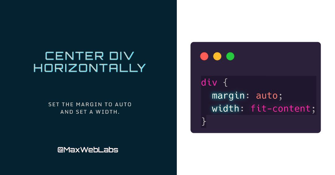 Maximiliano Torres on LinkedIn: Center the DIV horizontally. The margin ... Maximiliano Torres on LinkedIn: Center the DIV horizontally. The margin ...