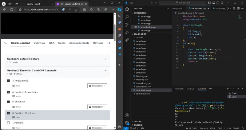 Ankit Chaudhary on LinkedIn: DAY2 of learning DSA using c++ Ankit Chaudhary on LinkedIn: DAY2 of learning DSA using c++