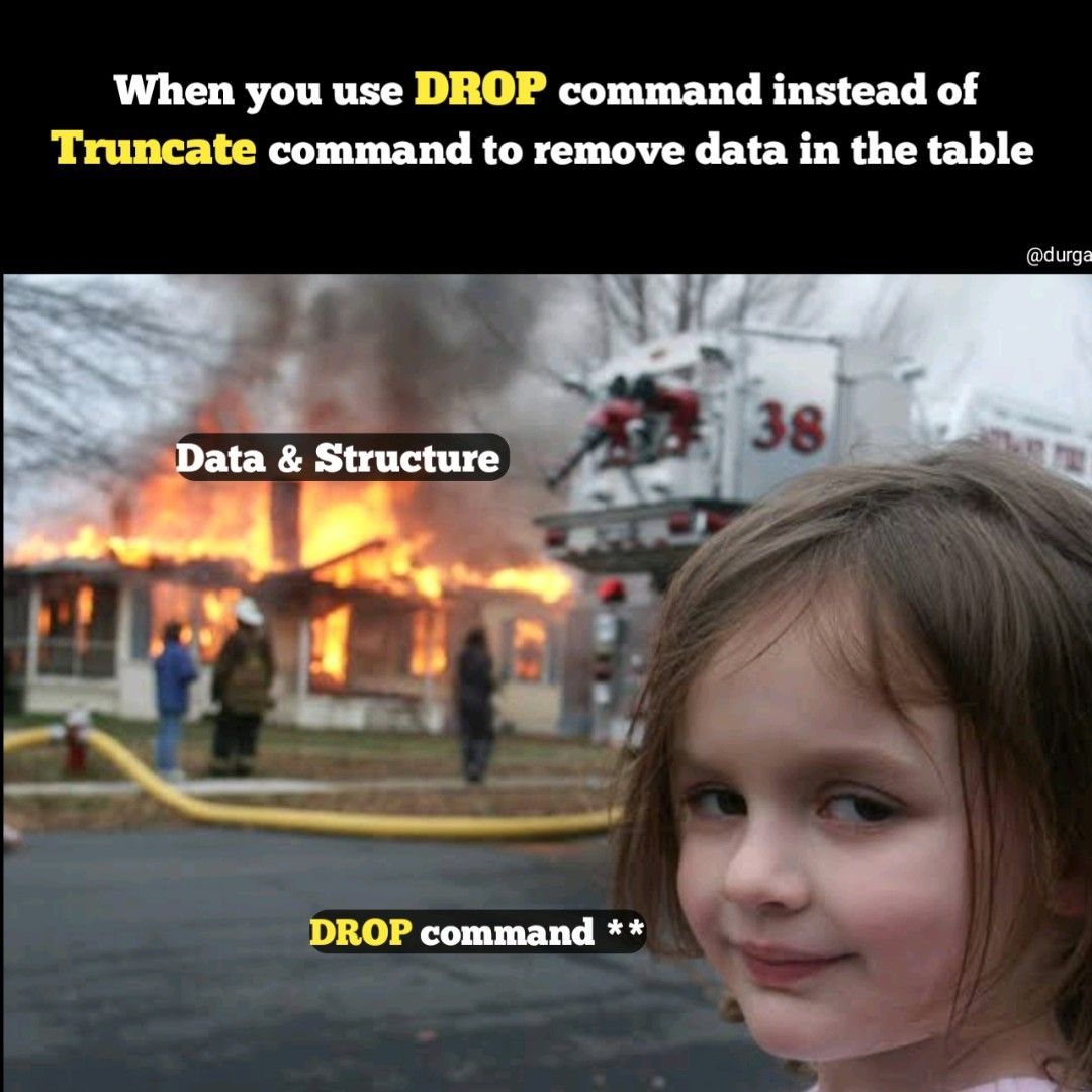 Durga Prasad Nallapaneni on LinkedIn: #delete #drop #sql #sqldatabase # ... Durga Prasad Nallapaneni on LinkedIn: #delete #drop #sql #sqldatabase # ...