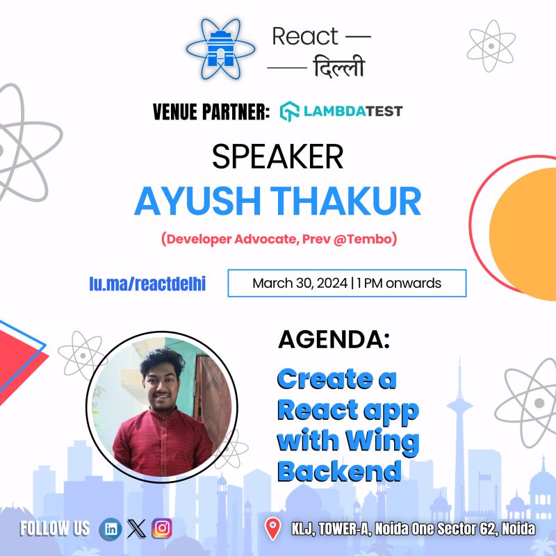 Ayush Thakur on LinkedIn: Going to take a workshop on Wing at React ... Ayush Thakur on LinkedIn: Going to take a workshop on Wing at React ...