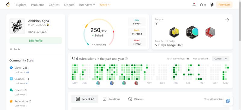Abhishek Ojha on LinkedIn: #codingjourney #leetcodemastery Abhishek Ojha on LinkedIn: #codingjourney #leetcodemastery