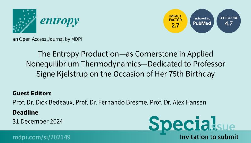 Entropy MDPI on LinkedIn: #specialissue Entropy MDPI on LinkedIn: #specialissue