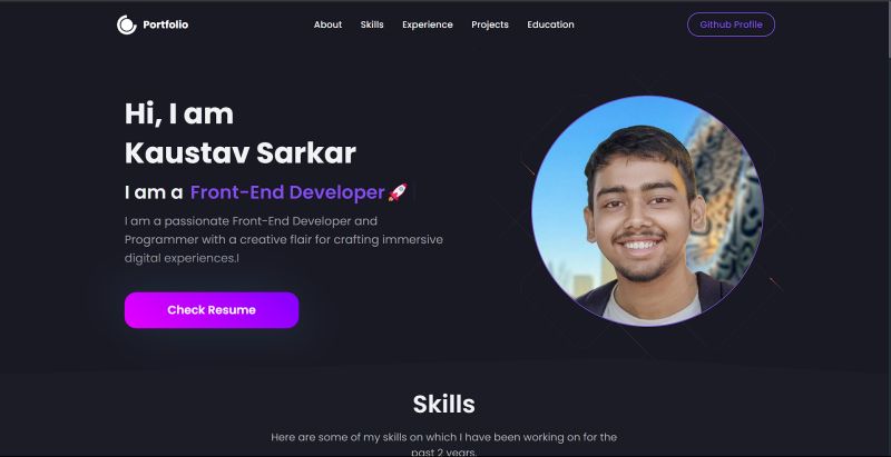 Kaustav Sarkar on LinkedIn: #reactjs #portfolio #developer Kaustav Sarkar on LinkedIn: #reactjs #portfolio #developer