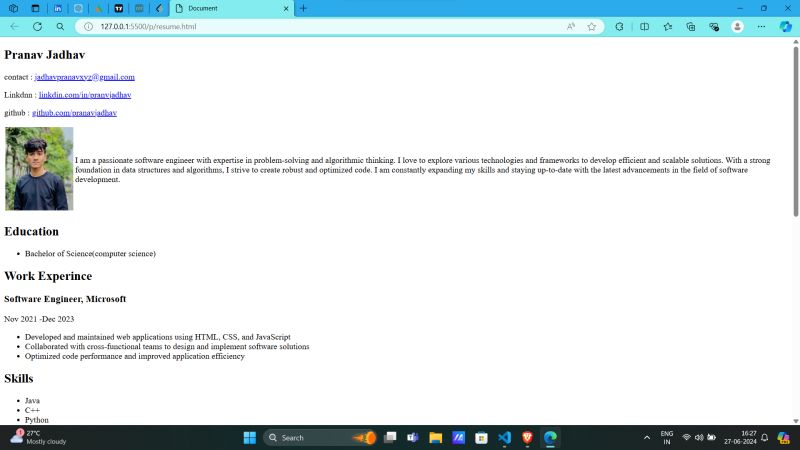 Pranav Jadhav on LinkedIn: #html #css #webdevelopment #resumeproject # ... Pranav Jadhav on LinkedIn: #html #css #webdevelopment #resumeproject # ...