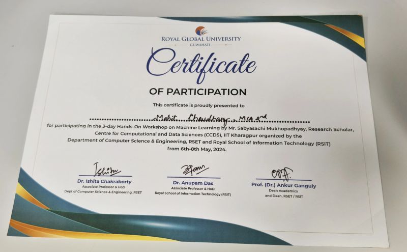 Mohit Choudhary on LinkedIn: Successful completion of Machine Learning ... Mohit Choudhary on LinkedIn: Successful completion of Machine Learning ...