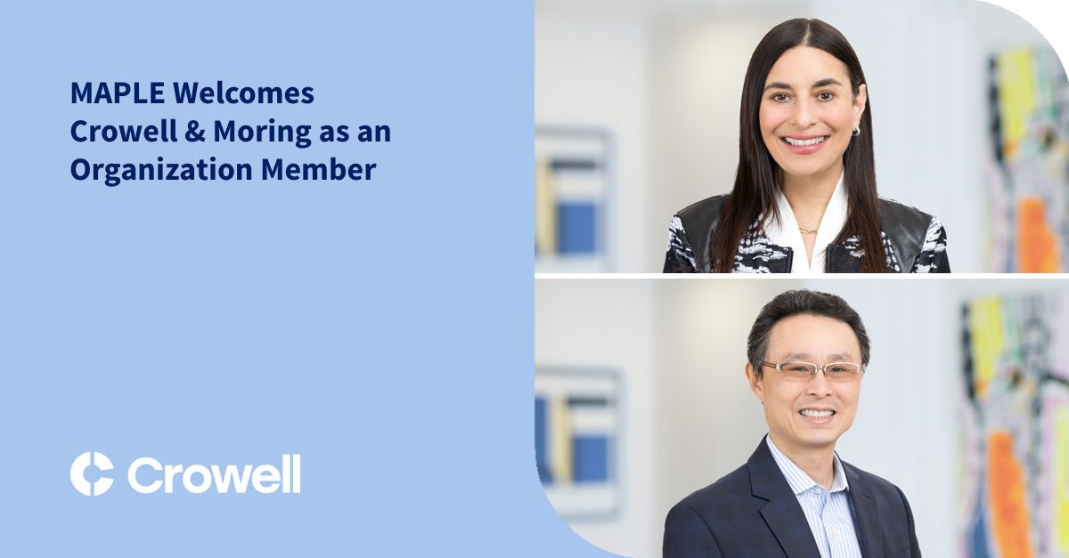 Crowell & Moring on LinkedIn: MAPLE Welcomes Crowell & Moring LLP as an ... Crowell & Moring on LinkedIn: MAPLE Welcomes Crowell & Moring LLP as an ...