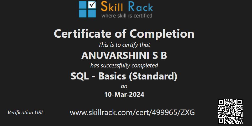 Anuvarshini balu on LinkedIn: #sql Anuvarshini balu on LinkedIn: #sql