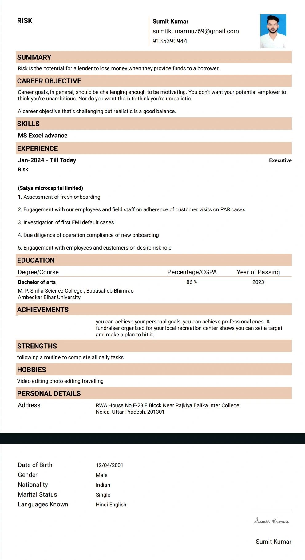 Sumit Kumar on LinkedIn: Dear hiring HR team... Sumit Kumar on LinkedIn: Dear hiring HR team...