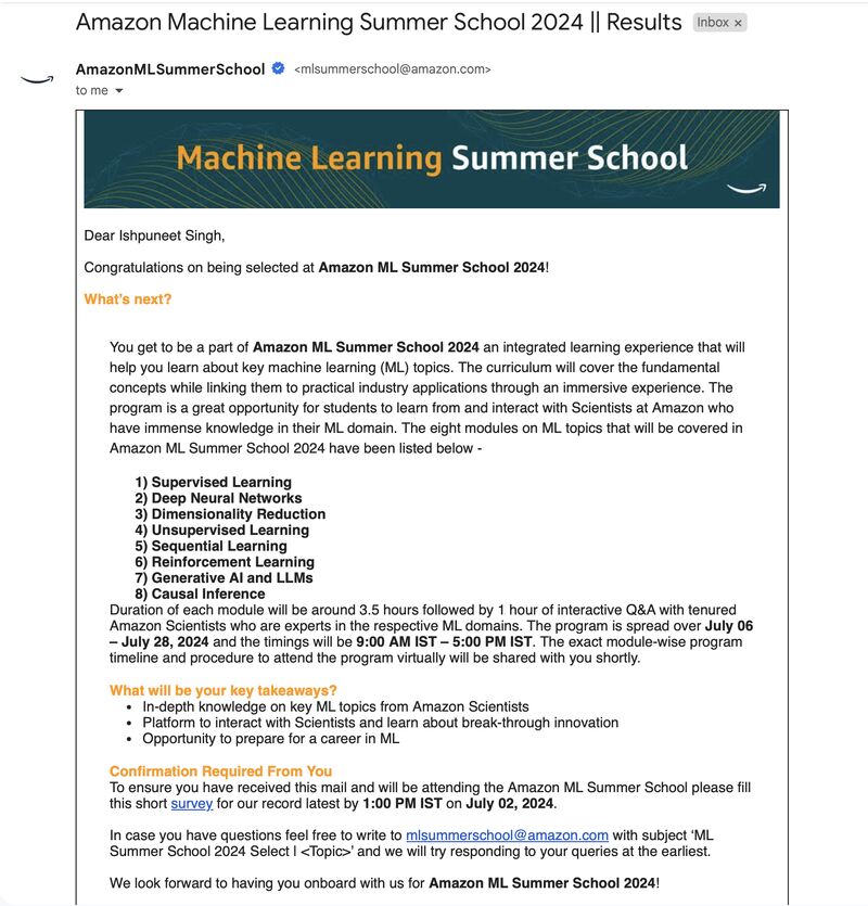 Ishpuneet Singh on LinkedIn: #amazonmlsummerschool #amazon # ... Ishpuneet Singh on LinkedIn: #amazonmlsummerschool #amazon # ...