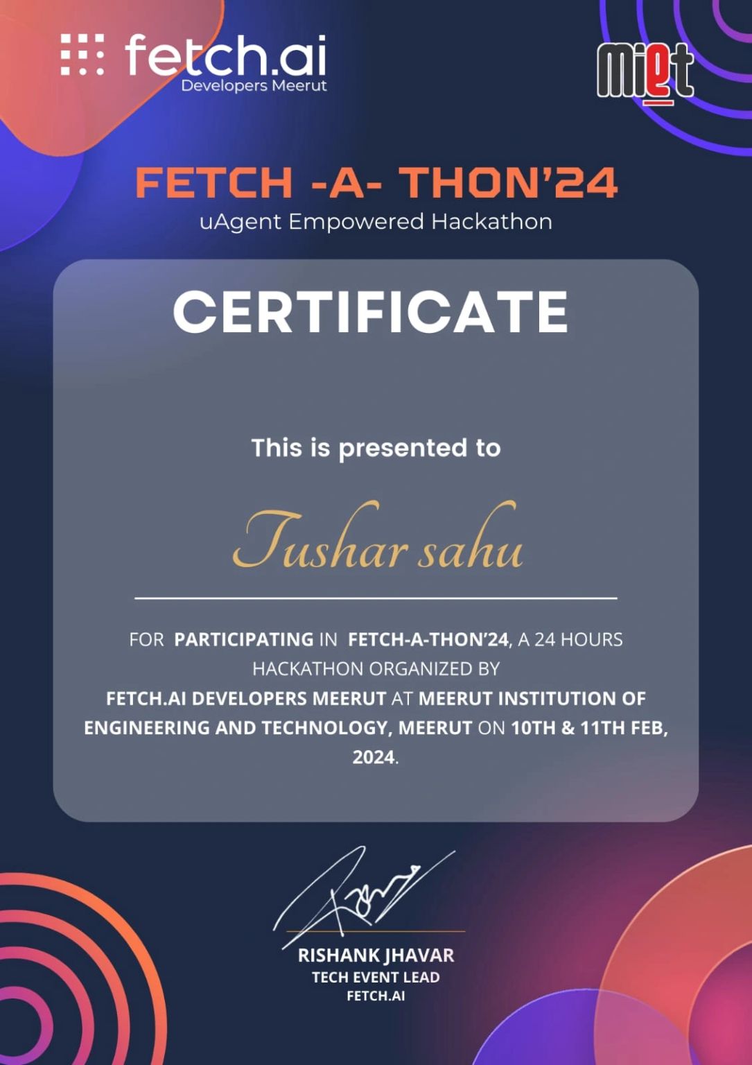 Tushar Sahu on LinkedIn: #hackathon #al #github #techinnovation2024 Tushar Sahu on LinkedIn: #hackathon #al #github #techinnovation2024