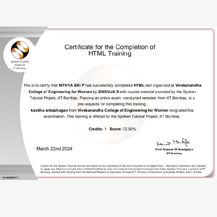 Nithyasri P on LinkedIn: #html Nithyasri P on LinkedIn: #html