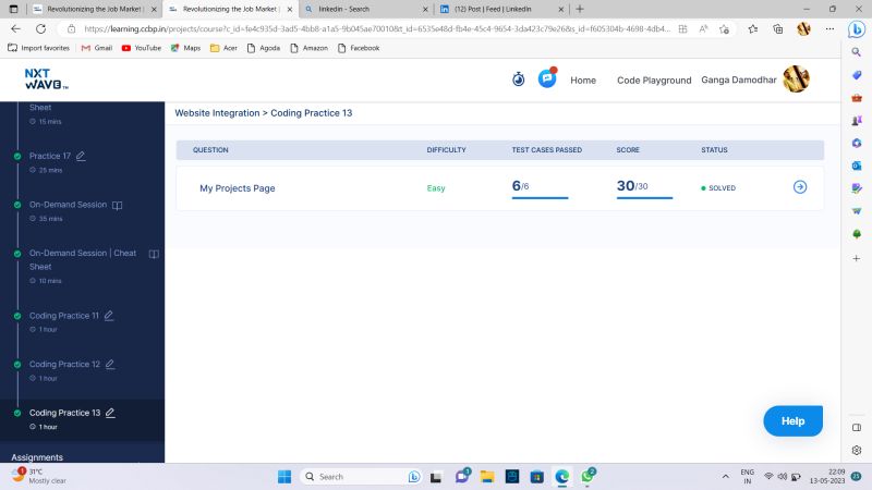 Ganga Damodhar on LinkedIn: #da7 #100daysofcodechallenge #nxtwave # ... Ganga Damodhar on LinkedIn: #da7 #100daysofcodechallenge #nxtwave # ...