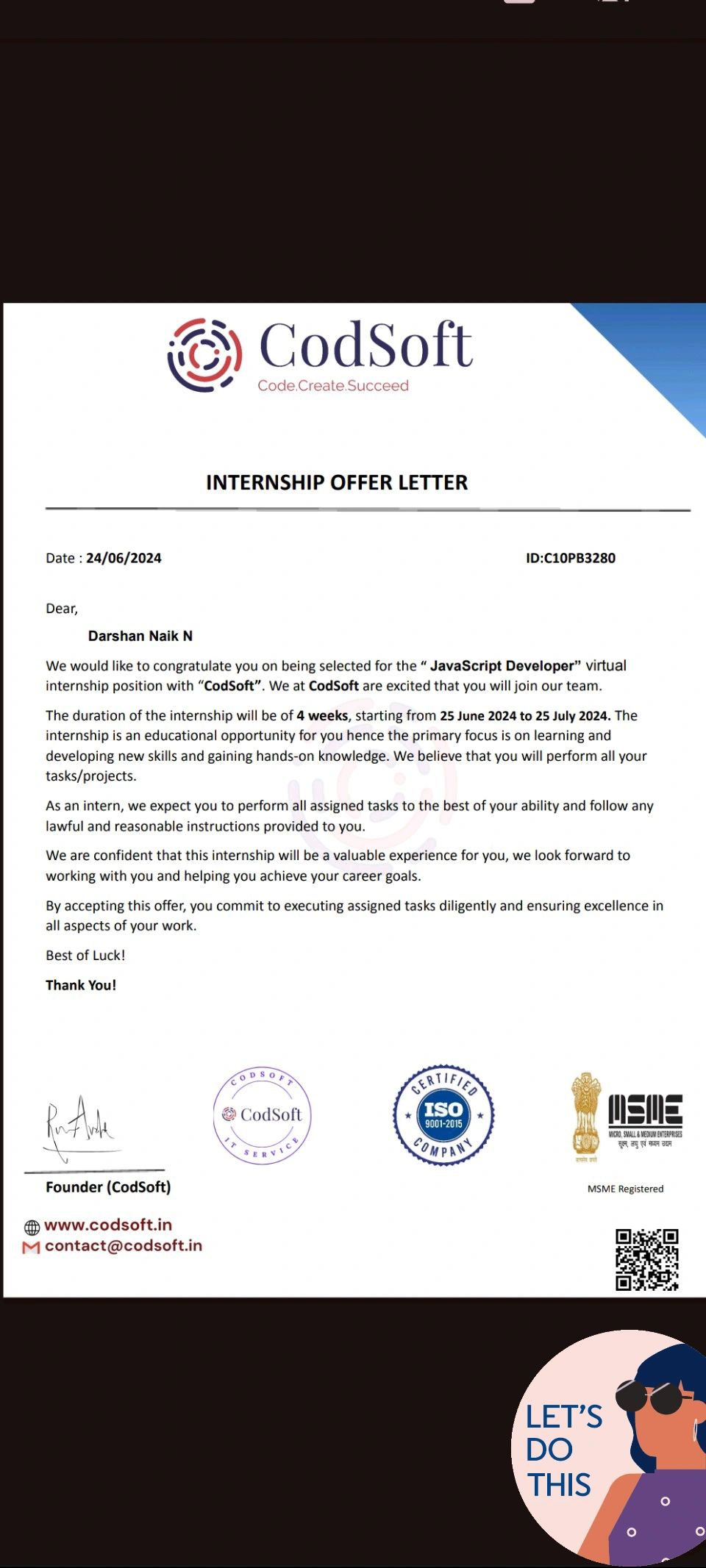 Darshan Naik on LinkedIn: #internship #codealpha #careerjourney Darshan Naik on LinkedIn: #internship #codealpha #careerjourney