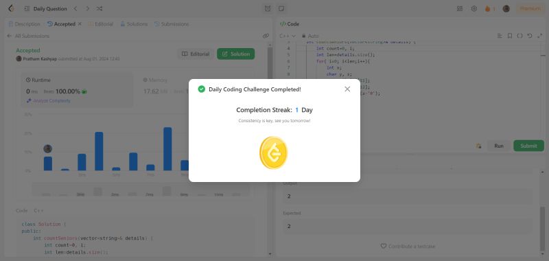 Pratham Kashyap on LinkedIn: Solved todays Leet Code POTD Pratham Kashyap on LinkedIn: Solved todays Leet Code POTD