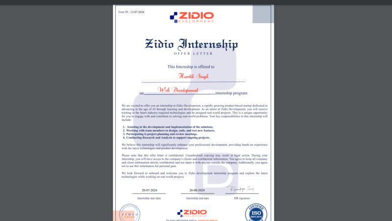 Hardik Singh on LinkedIn: #webdev #internship #excited Hardik Singh on LinkedIn: #webdev #internship #excited