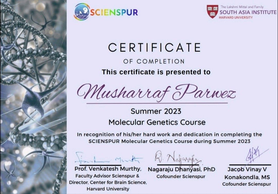 Musharraf Parwez on LinkedIn: #scienspur #molecularbiology #summer2023 Musharraf Parwez on LinkedIn: #scienspur #molecularbiology #summer2023