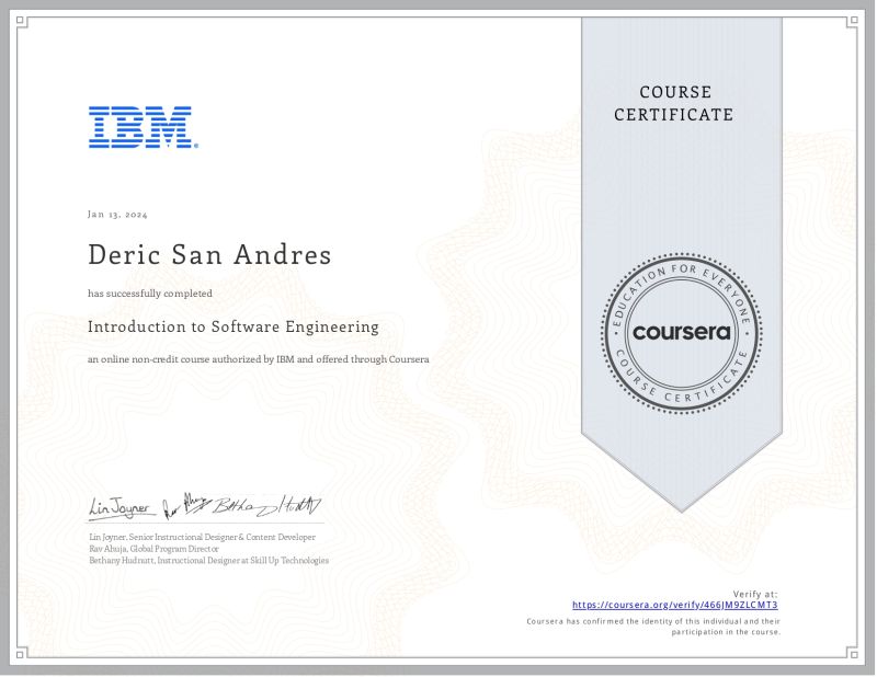 Deric San Andres on LinkedIn: #ibm #softwareengineering Deric San Andres on LinkedIn: #ibm #softwareengineering