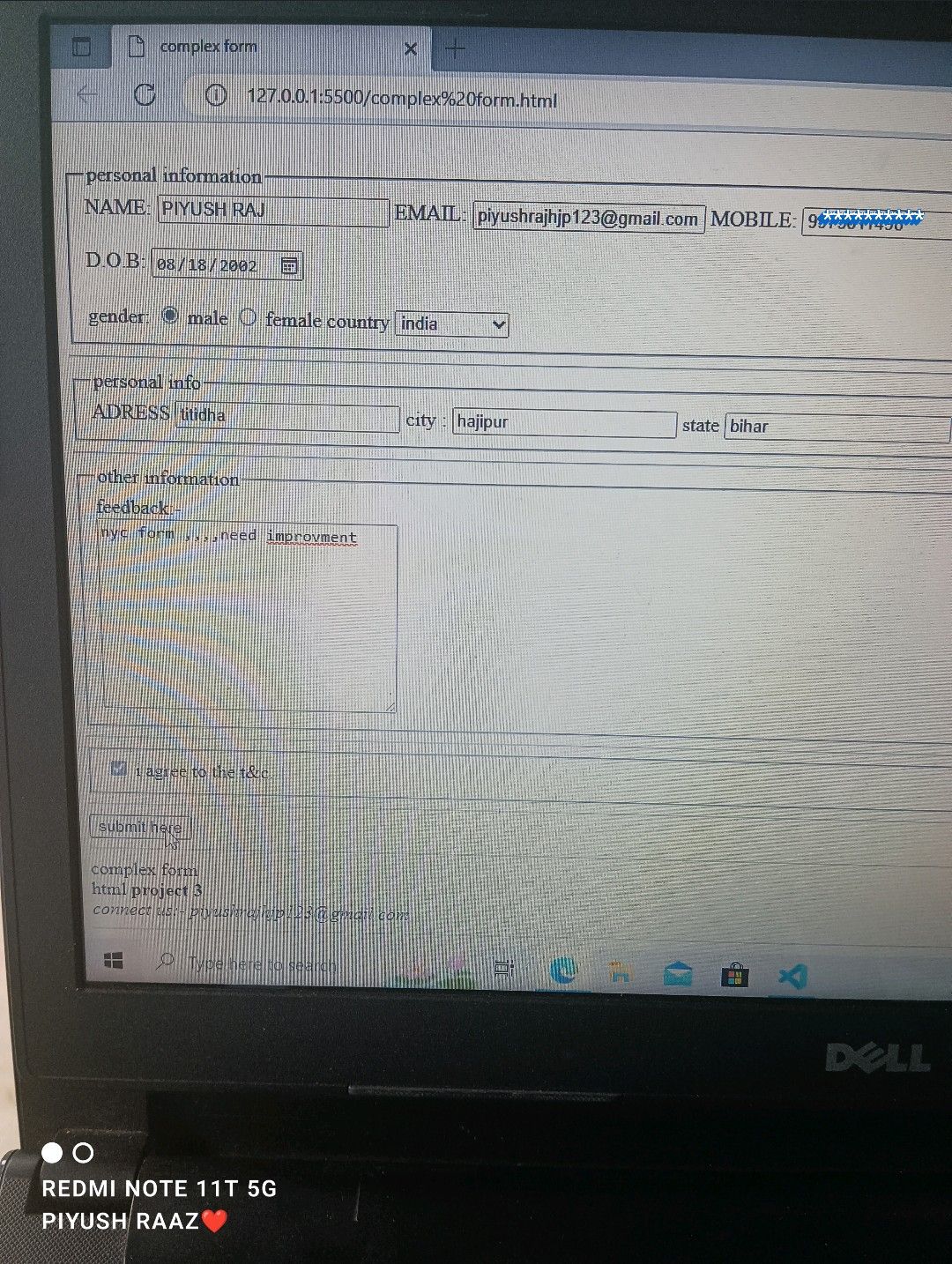 Piyush Raj on LinkedIn: #linkdin #form #html #webdevlopment #css #js # ... Piyush Raj on LinkedIn: #linkdin #form #html #webdevlopment #css #js # ...