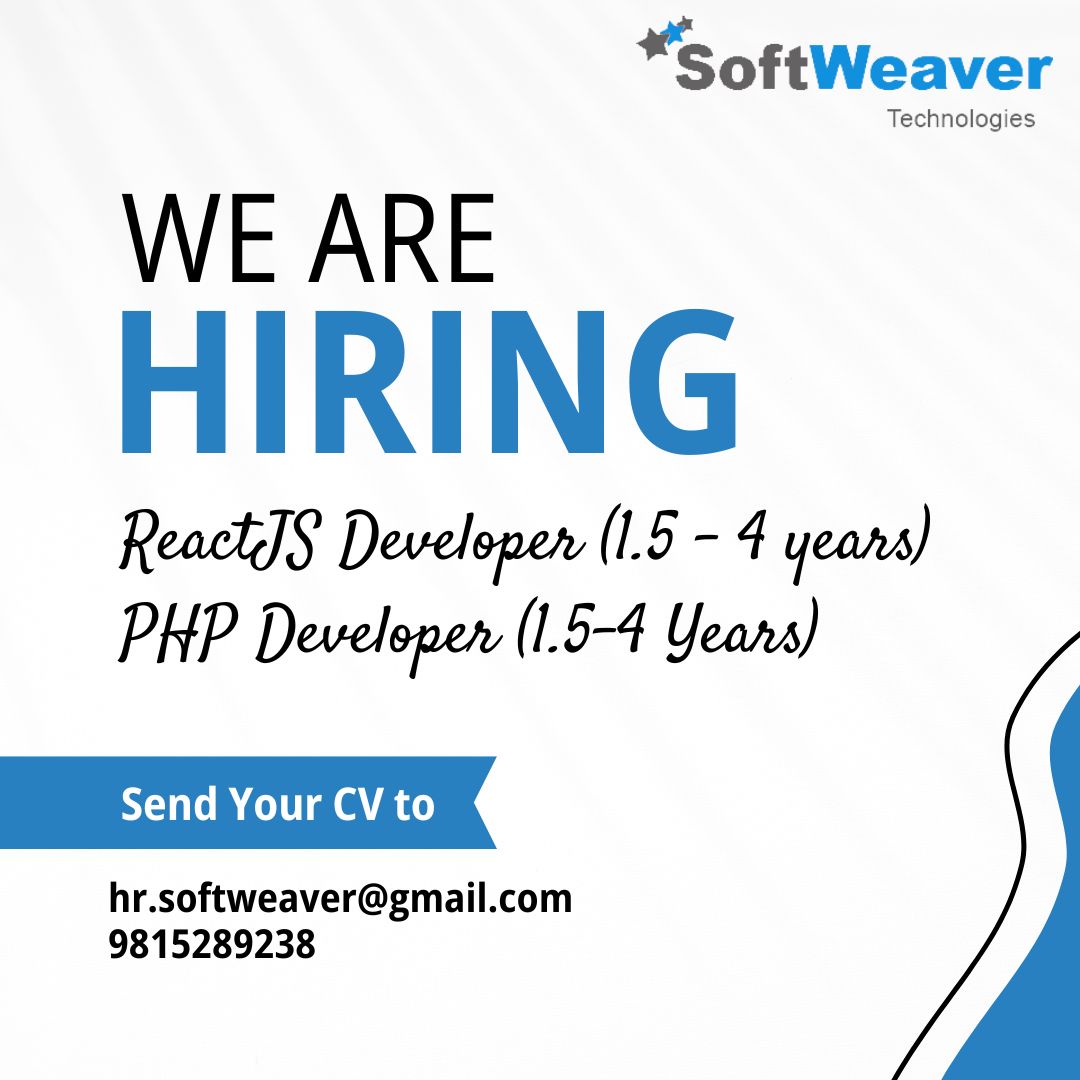 Deeksha Sharma on LinkedIn: #hiring #reactjs #php #corephp #laravel # ... Deeksha Sharma on LinkedIn: #hiring #reactjs #php #corephp #laravel # ...