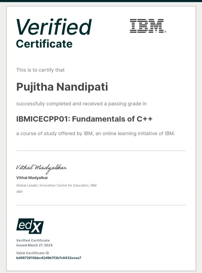 Pujitha Reddy Nandipati on LinkedIn: #cplusplus #programming # ... Pujitha Reddy Nandipati on LinkedIn: #cplusplus #programming # ...