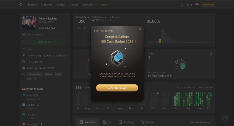 Adarsh Sachan on LinkedIn: #leetcode #100daysofcode #codingjourney # ... Adarsh Sachan on LinkedIn: #leetcode #100daysofcode #codingjourney # ...